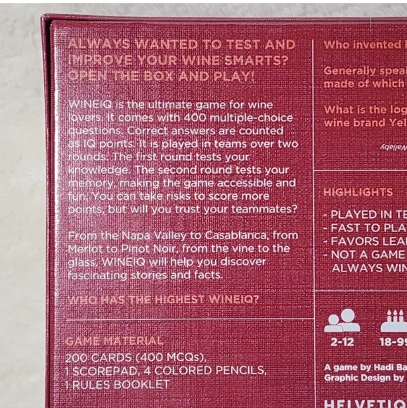 Helvetiq | Games | Wine Iq Party Game Everything You Need For A Wine ...